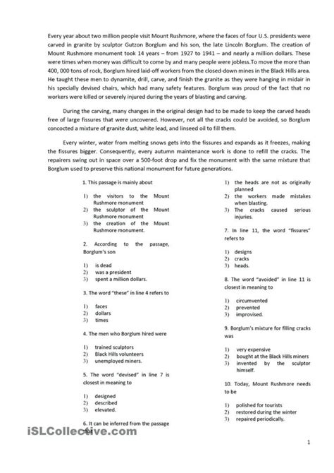 Reading Comprehension Worksheets 5th Grade Multiple Choice — Db