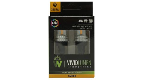3157 Amber Led Bulbs High Output Pair Vivid Lumen Industries