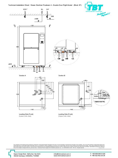 G Plusteam 4 2 Steam Sterilizer Right Model Technical Installation Sheet Vers 6 4 Pdf