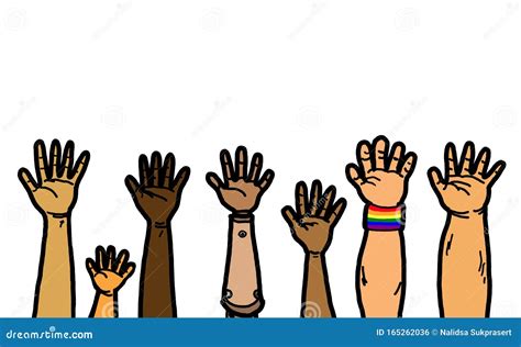 Equality And Diversity Lgbtq Prosthetic Arm Stock Illustration