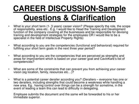 Career Conversation Template