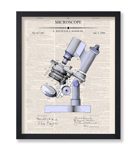 Poster Master Dictionary Art Poster Microscope Blueprint Print