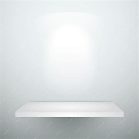 Premium Vector Blank Empty White Wooden Shelf