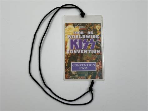 Kiss Unplugged Convention Concert Tour 1995 Laminate Pass Light Purple