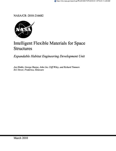 Pdf Intelligent Flexible Materials For Space Structures
