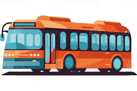 An Orange Bus On A Black Background 49958331 Png
