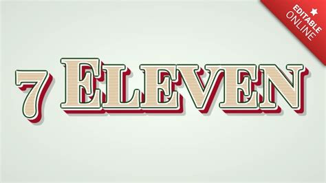 7 Eleven Elegant Brush Script Font Text Effect Generator