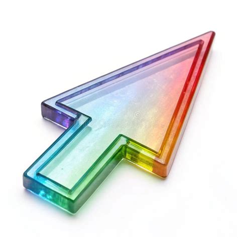 Chromatic Glass Cursor On White Background Stock Illustration