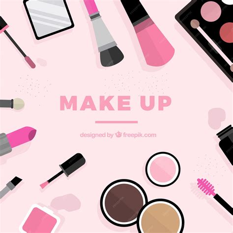 Free Vector Makeup Accessories Background