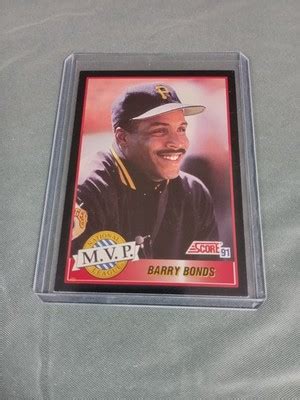 1991 Score Baseball Nlmvp Barry Bonds 876 Pittsburgh Pirates Excellent Card Ebay