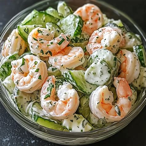 Creamy Cucumber Shrimp Salad Recipe Grammy Recipes