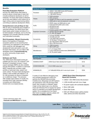 Imx53 Quick Start Board Fact Sheet Pdf