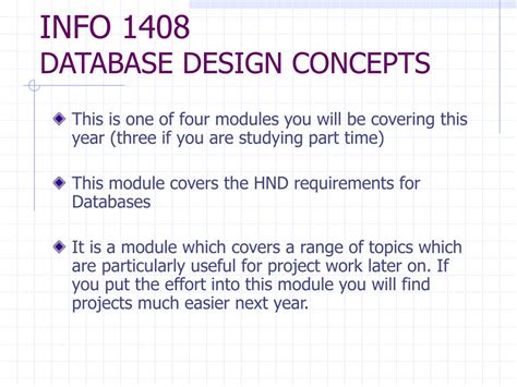 Ppt Database Design Concepts Info 1408 Powerpoint Presentation Free