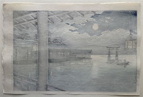 Summer Moon At Miyajima Seki Tsuchiya Koitsu Japanese Prints