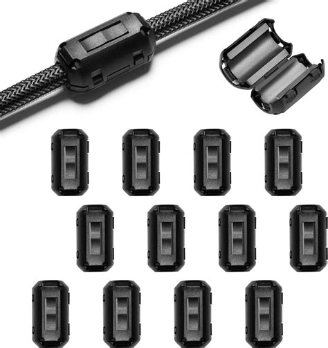 20pcs Clip On Ferrite Ferrite Core Bead Ring Core Rfi Emi Noise Suppressor Cable