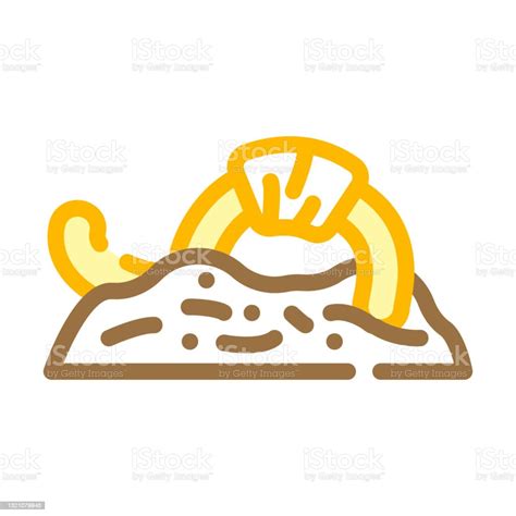 Worms In Compost Color Icon Vector Illustration Stock Illustration