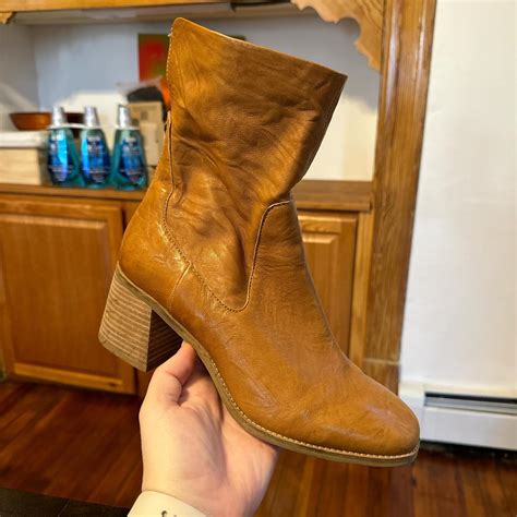 Kelsi Dagger Brown Leather Ankle Boots Depop