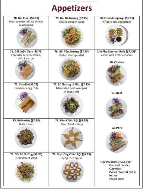 Menu At Life Pho Restaurant Severna Park Menu At Life Pho Restaurant Severna Park