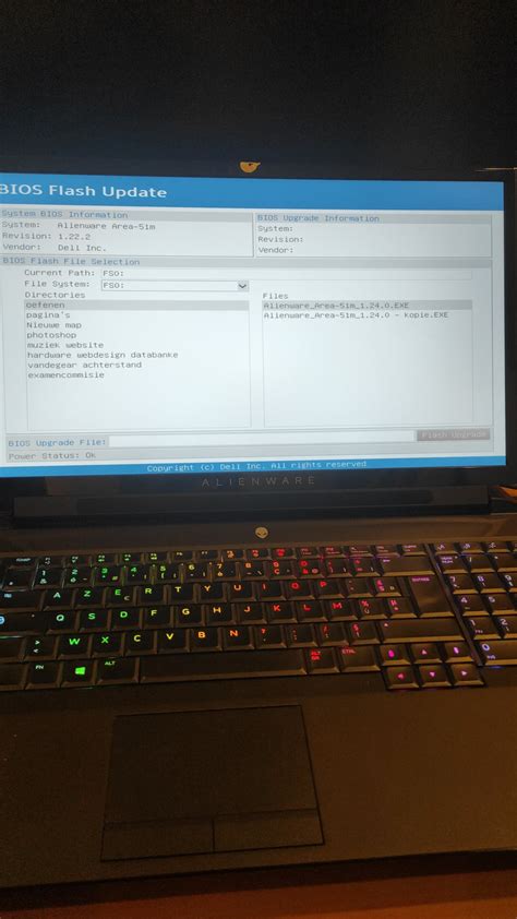 Alienware Area 51m Stuck On Bios Flash Update 1 24 0 R Alienware