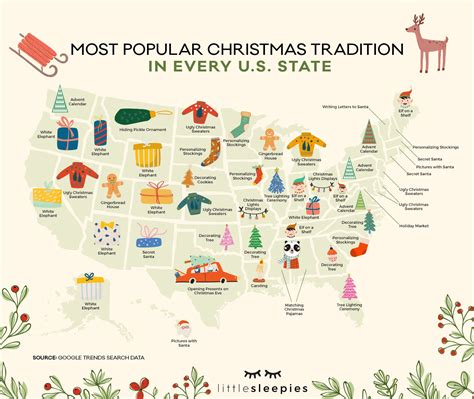 The Most Popular Christmas Traditions By State Little Sleepies