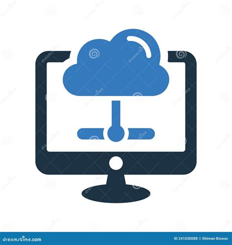 Cloud Computing Database Icon Simple Editable Vector Design Isolated
