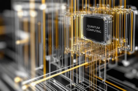 Quantum Computing Advanced Technology Computer Science Research Stock Illustration