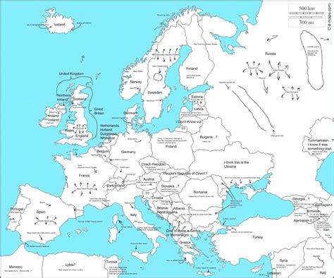 Free Printable Map Of Europe