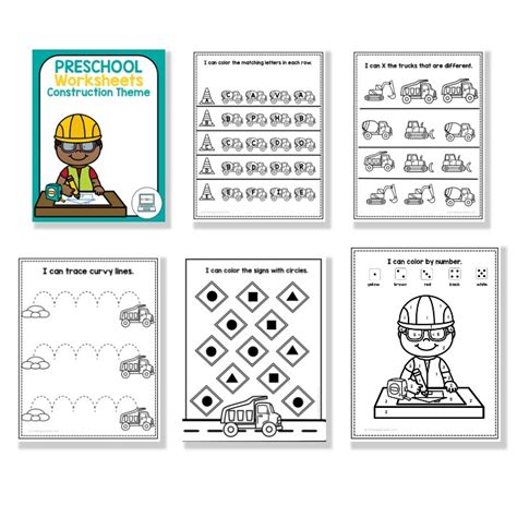 Construction Preschool Worksheets For Kindergarten Too Worksheets