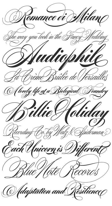 Script Font Styles Examples