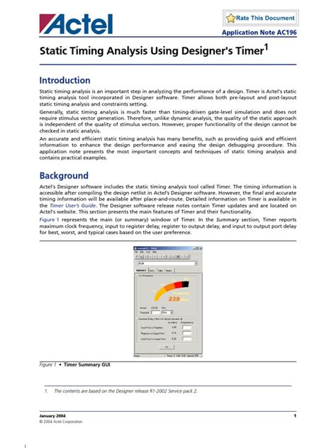 Static Timing Analysis An Pdf Teaching Methods And Materials Computers
