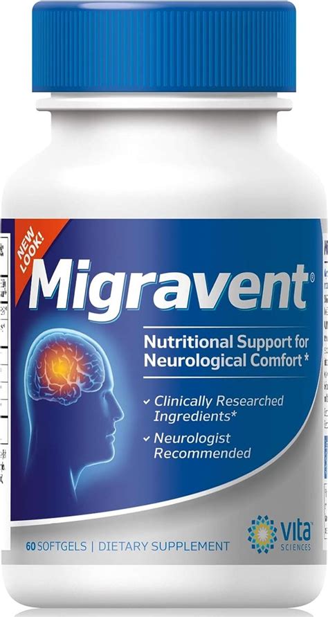 Vita Sciences Migravent Migraine Relief Supplement Wvitamin B2