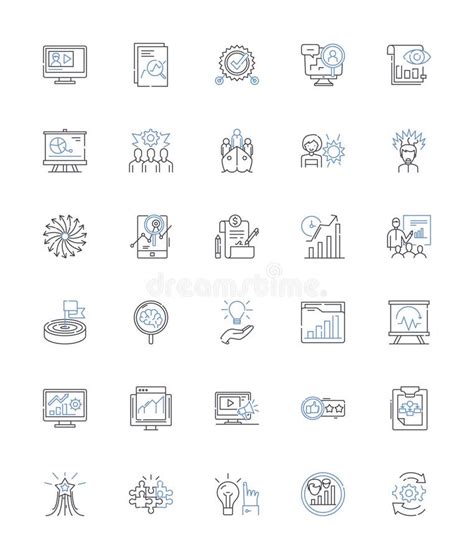 Approach Scheme Line Icons Collection Methodology Strategy System