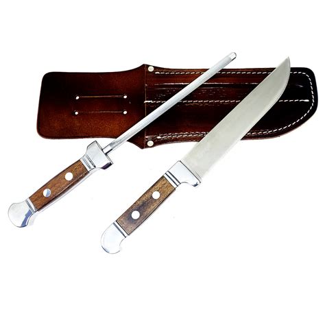 Kit Churrasco Bianchi 3050238b Faca Chaira Madeira Alumínio 8