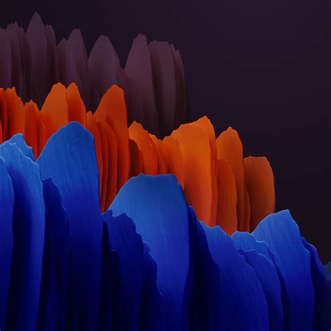 Samsung Galaxy Tab S7 Wallpaper 4k Dark Theme Orange