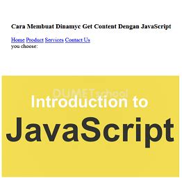 Cara Membuat Dinamyc Get Content Dengan JavaScript Kursus Web Design Private Online On