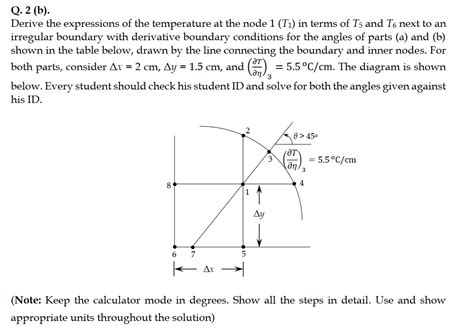 Solved Q 2 B Derive The Expressions Of The Temperature