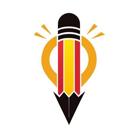 Creative Pencil Logo Design Concept Vector Art And Illustration