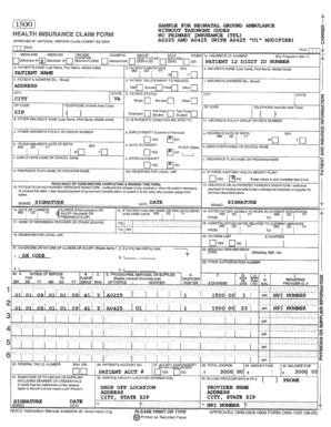 Sample Of Cms 1500 Completed Claims Dmas Virginia Blank Fillable