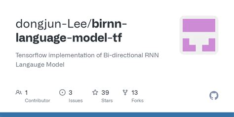 github dongjun lee birnn language model tf tensorflow implementation