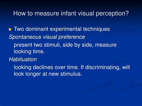 Ppt The Cognitive Infant Pt 1 Visual Cognition Powerpoint
