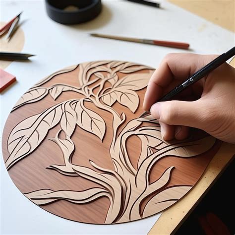 Design De Mão Art Nouveau Inspirado Na Natureza Com Técnicas