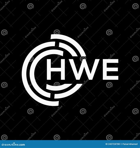 Hwe Letter Logo Design On Black Background Hwe Creative Initials