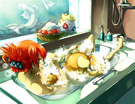 Misty Psyduck Togepi And Dewgong Pokemon And 1 More Drawn By Sa