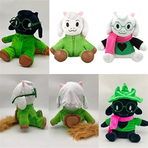 25cm Deltarune Ralsei Plush No Hat Green Fur Glasses Scarf Fashion