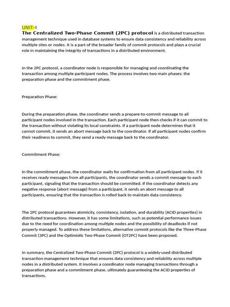 Word Unit5 Pdf Databases Database Transaction