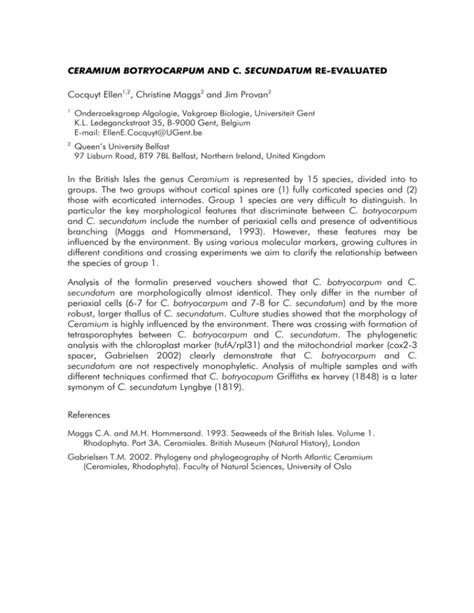 Cocquyt Ellen Christine Maggs And Jim Provan