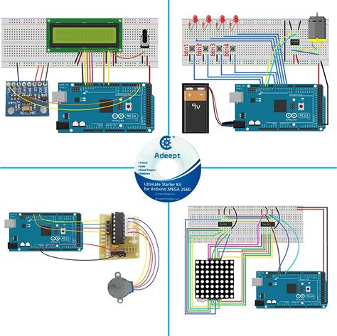 Buy Adeept Ultimate Starter Kit Compatible With Arduino Ide Mega 2560 Lcd 1602 Stepper Motor