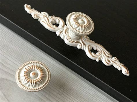 Flower Dresser Knob Drawer Knobs Pulls Handles Shabby Chic Etsy