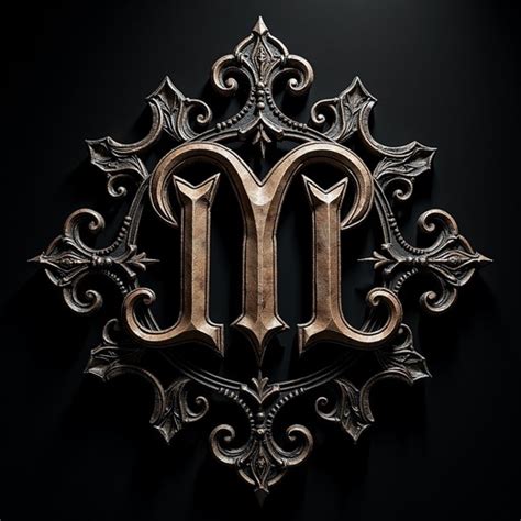 Free Gothic Monogram Emblem Image Gothic Monogram Ornate Download At Stockcake