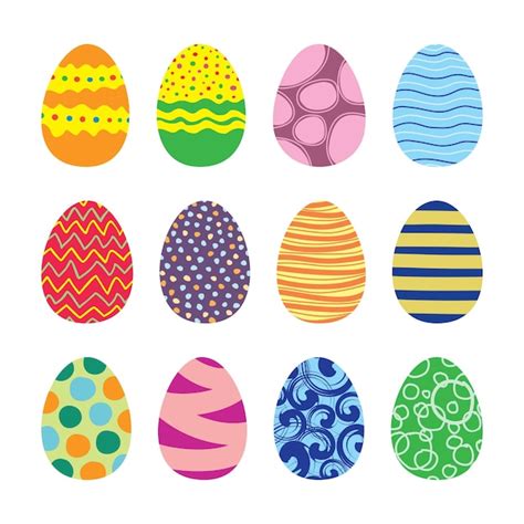 Premium Vector Easter Eggs Vector Icons Set